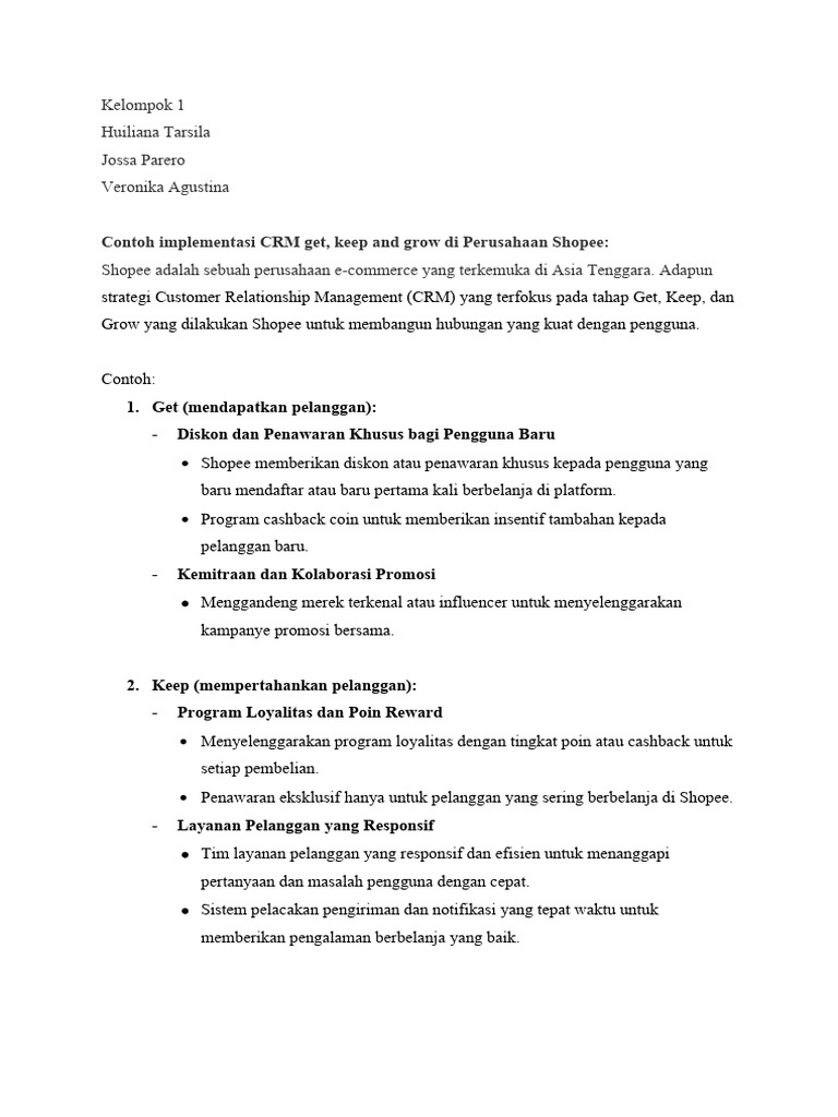 Penerapan CRM Pada Shopee | PDF | Karier & Perkembangan | Bisnis