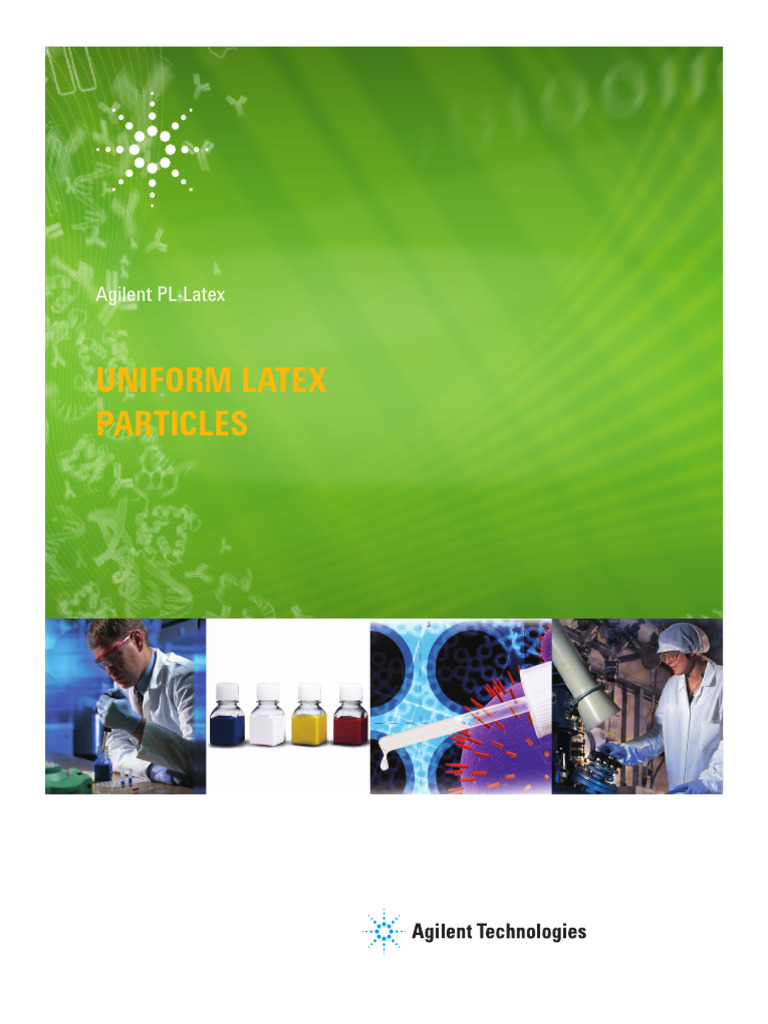 Agilent Latex Particles | PDF | Assay | Chromatography
