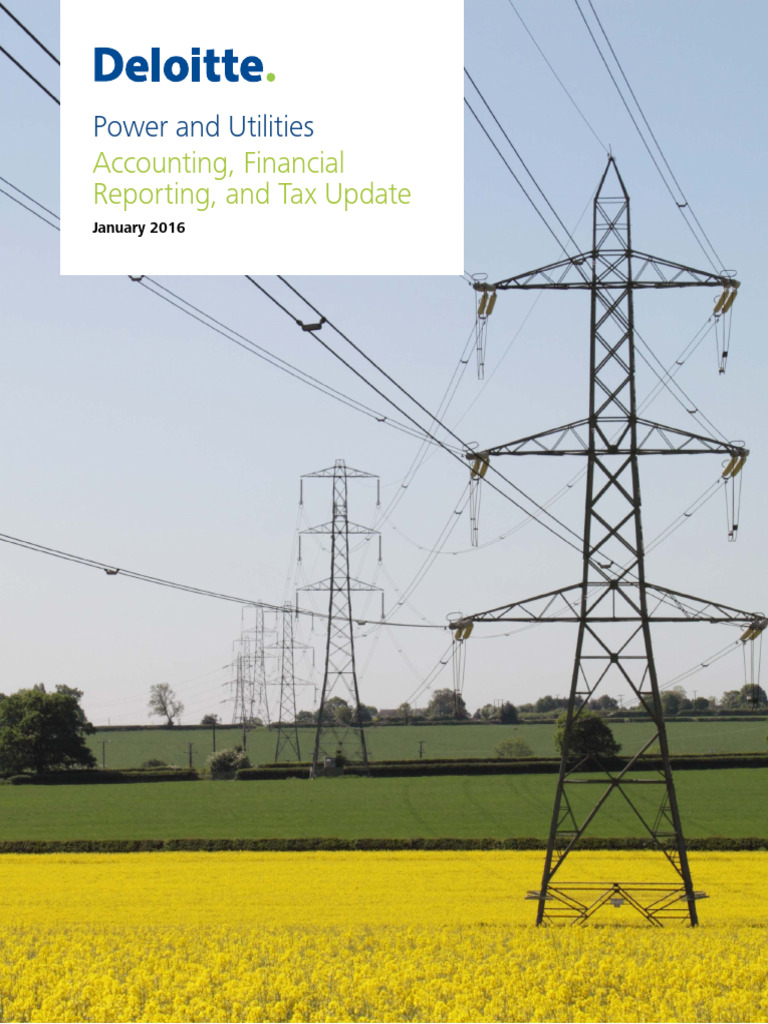 Power & Utilities Accounting, Financial Reporting and Tax Update | PDF ...