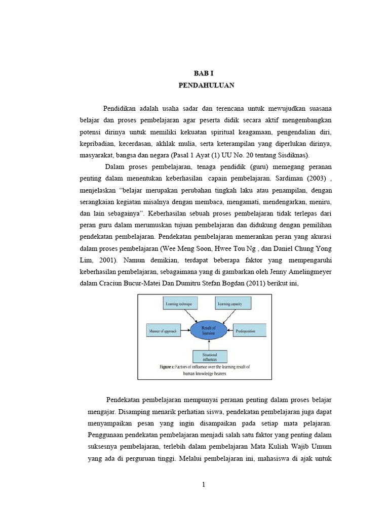 Makalah Analisis Pendekatan Pembelajaran Mata Kuliah Wajib Umum Pancasila Dan Pendidikan ...