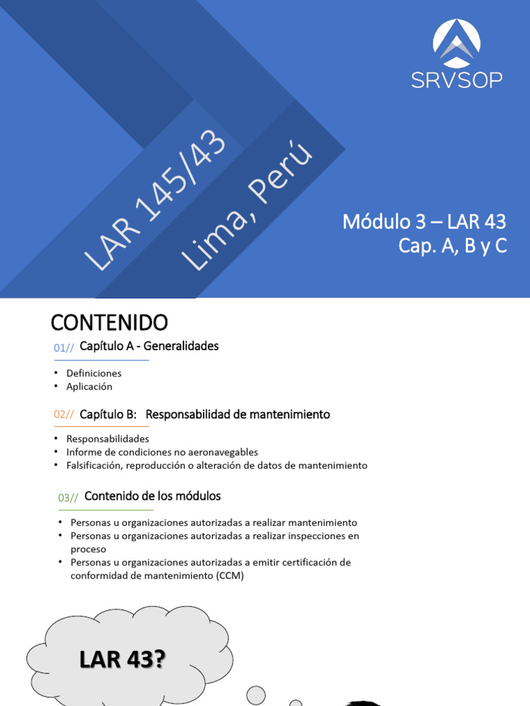 Módulo 3 - LAR 43 Capítulo A - B y C | PDF | Aviación