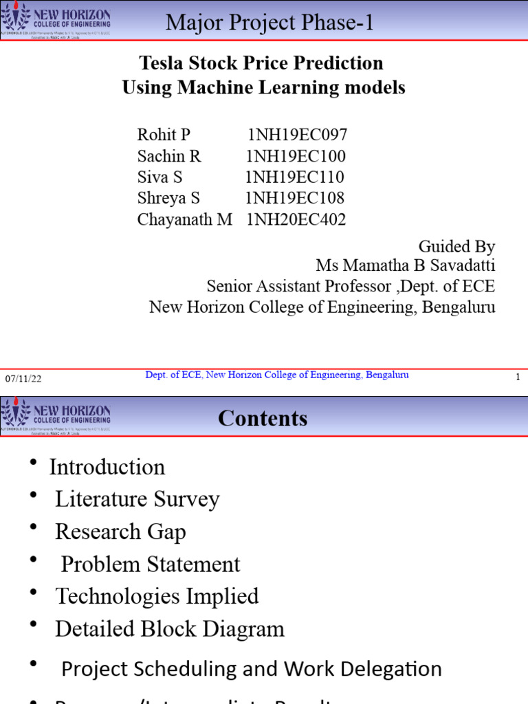 Major Project Presentation Template | PDF | Machine Learning | Stocks