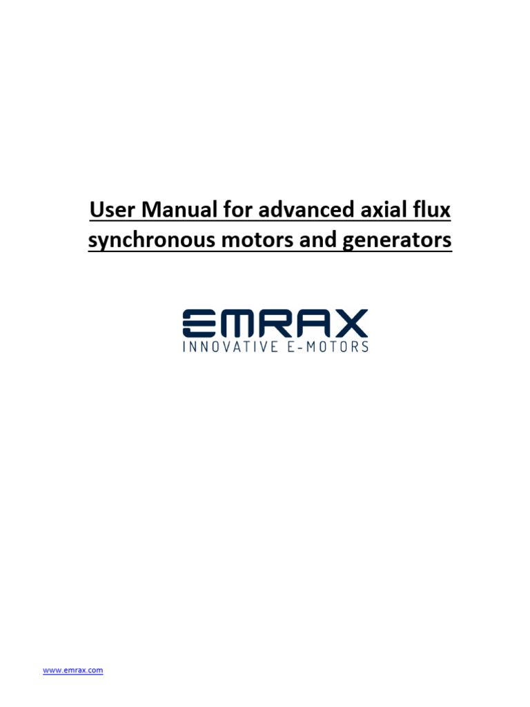 EMRAX 208 Motor Specifications Guide | PDF | Electric Motor | Engines