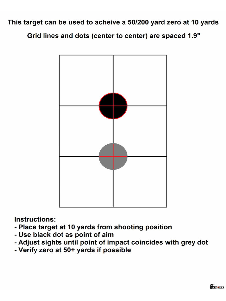 50 200 Yard Zero Target | PDF