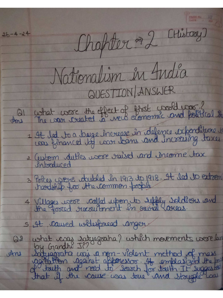 CLASS 10th Chapter 2 (History) Nationalism in India | PDF