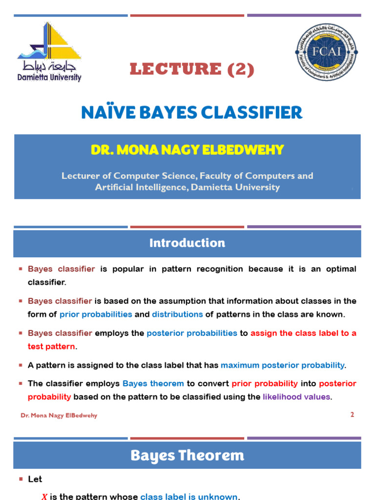Pattern Recognition Lec02 Pdf Statistical Classification