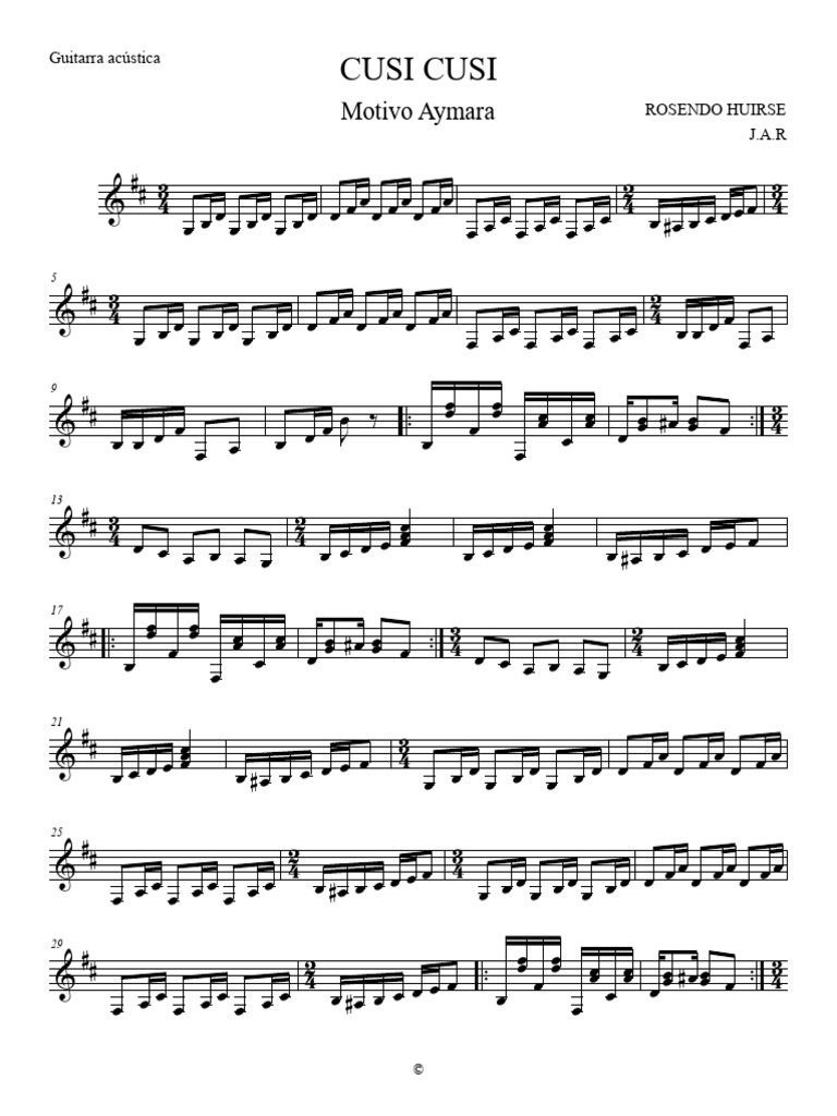 Cusi Cusi - Guitarra Acústica | PDF