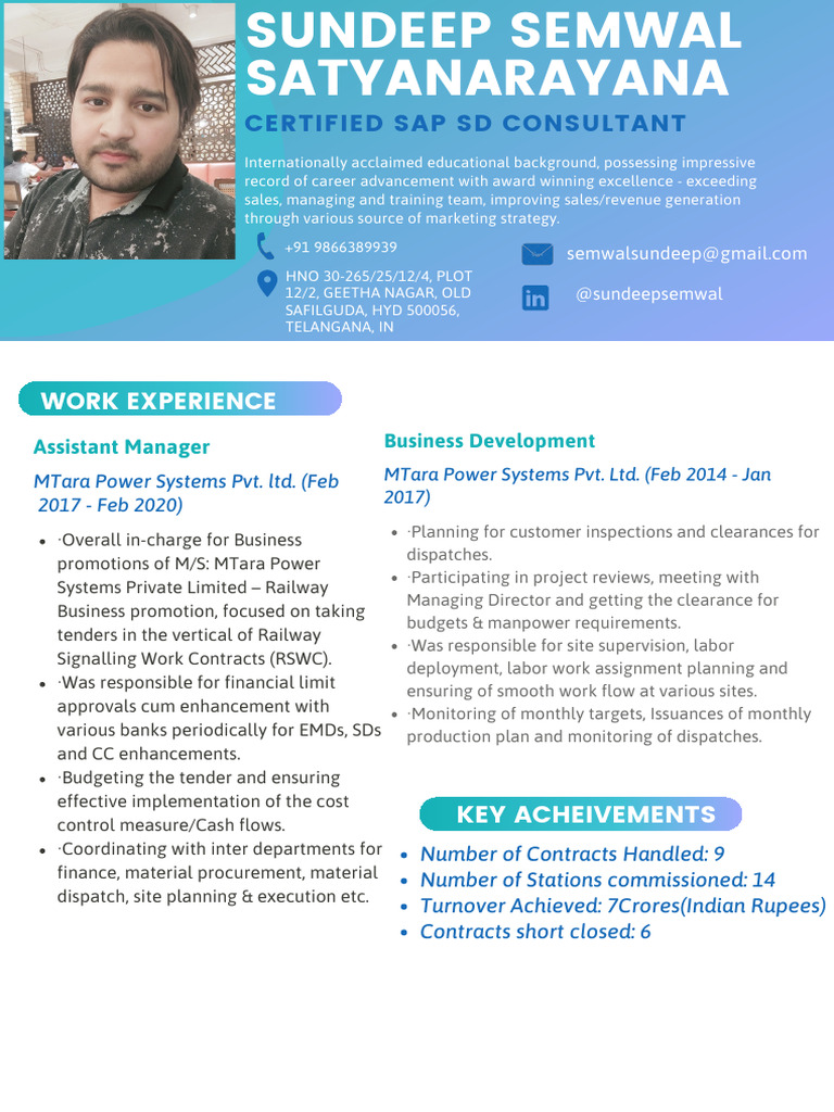 Sundeep Semwal Satyanarayana | PDF | Business | Economies