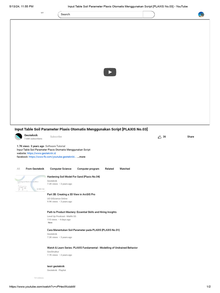Input Table Soil Parameter Plaxis Otomatis Menggunakan Script (PLAXIS No.03) | PDF | Arc Gis ...