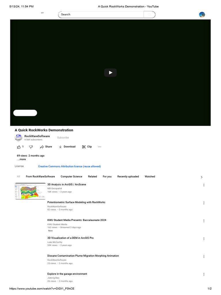 A Quick Rockworks Demonstration: Search | PDF | Arc Gis | Computing