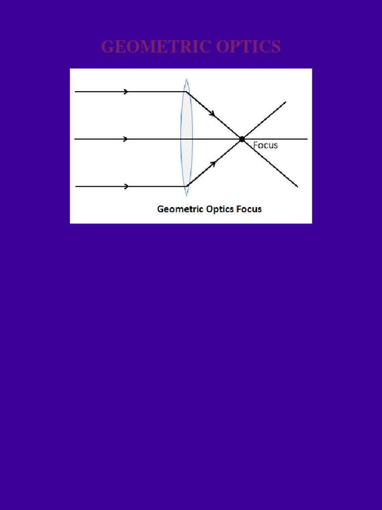 Geometric Optics | Download Free PDF | Optics | Reflection (Physics)