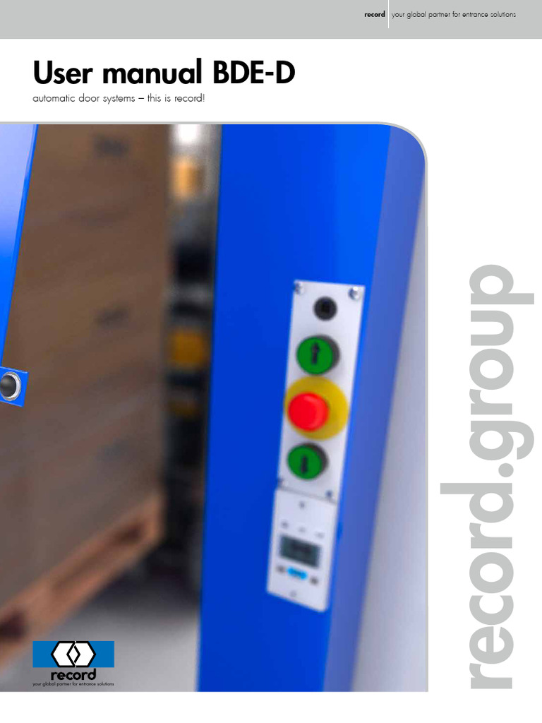 BDE-D User Manual for Door Systems | PDF | Parameter (Computer ...