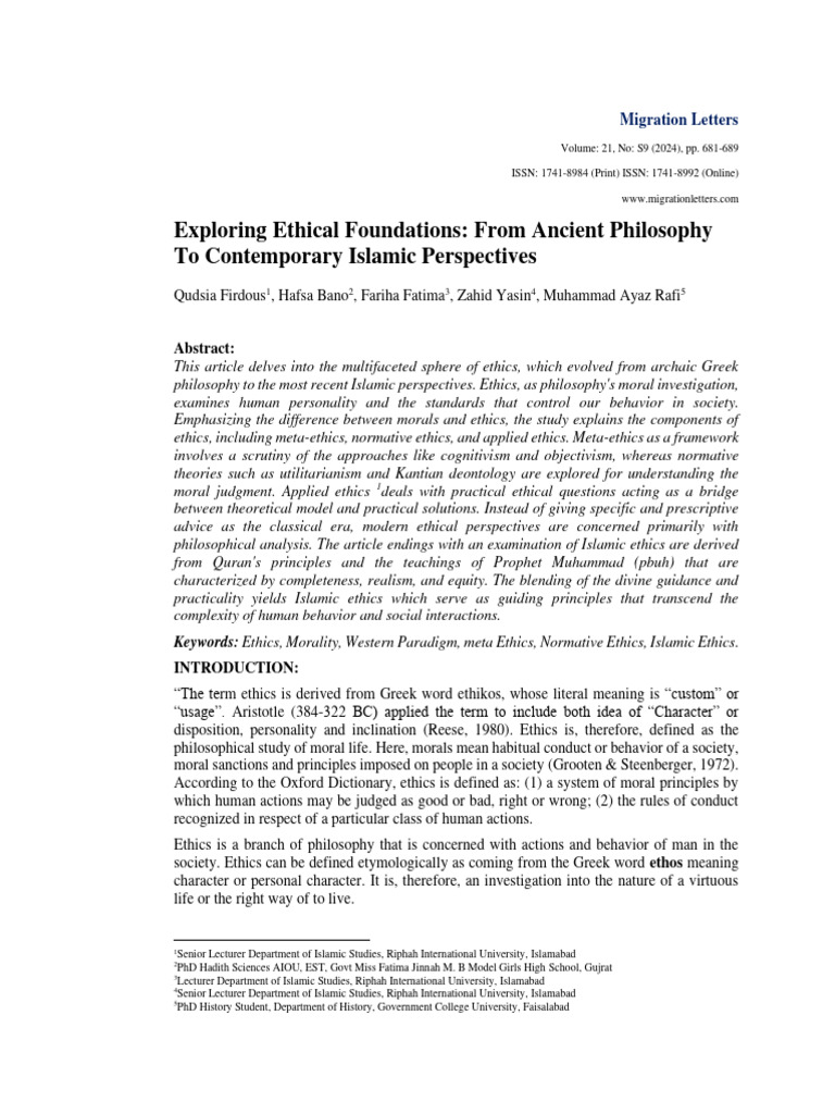 Exploring Ethical Foundations | PDF