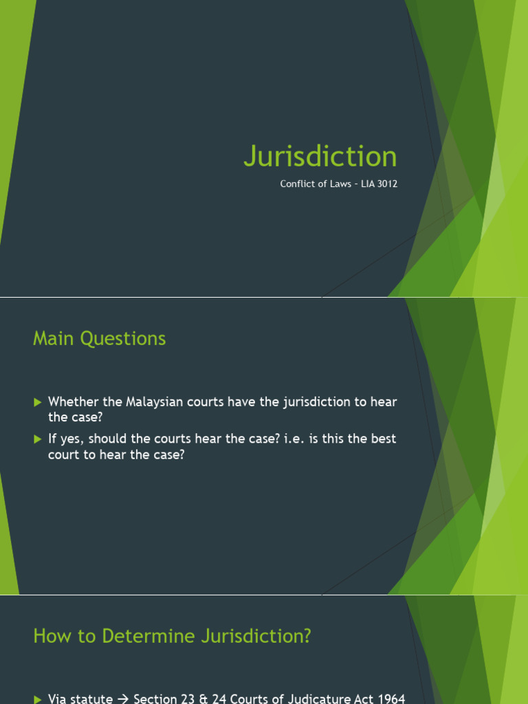 Jurisdiction | PDF | Jurisdiction | Private Law
