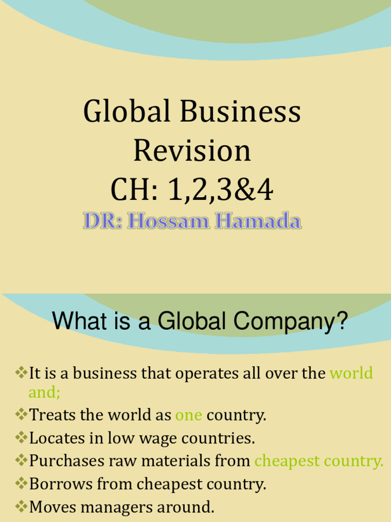 6 Revision Ch 1 2 3 4 Pdf Globalization Exports