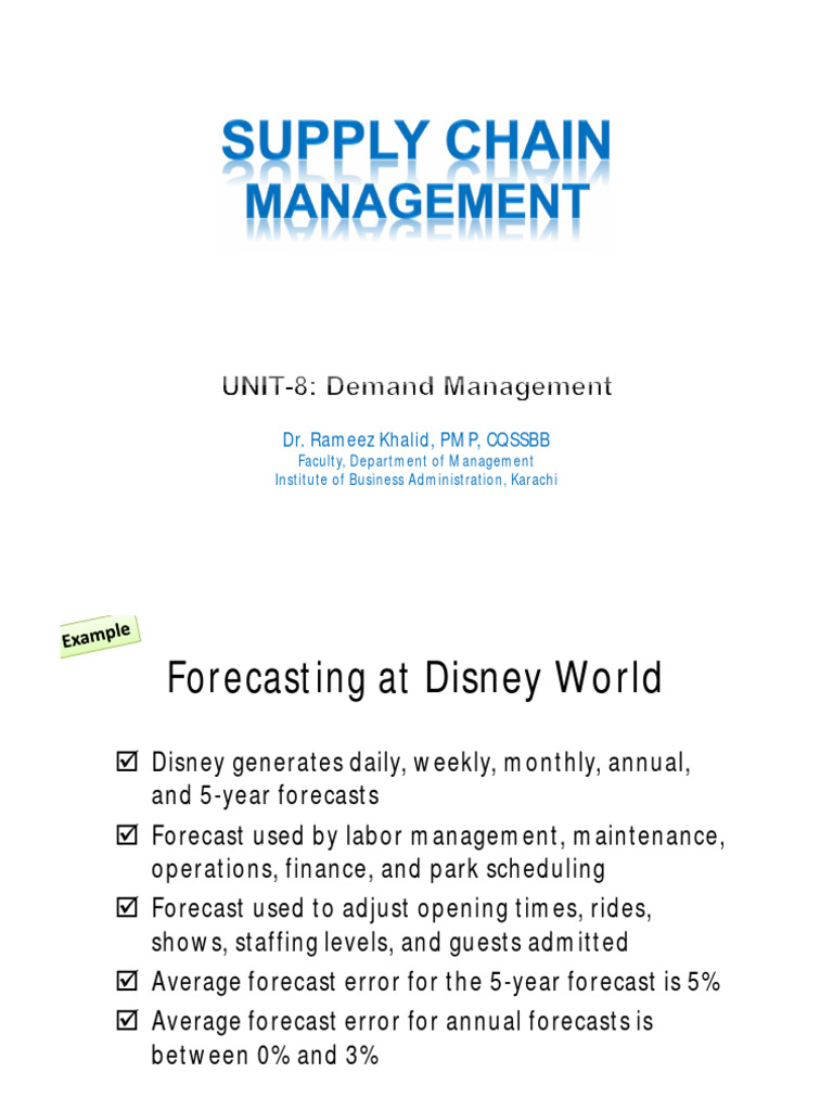 Unit07 - Demand Management | PDF | Forecasting | Moving Average
