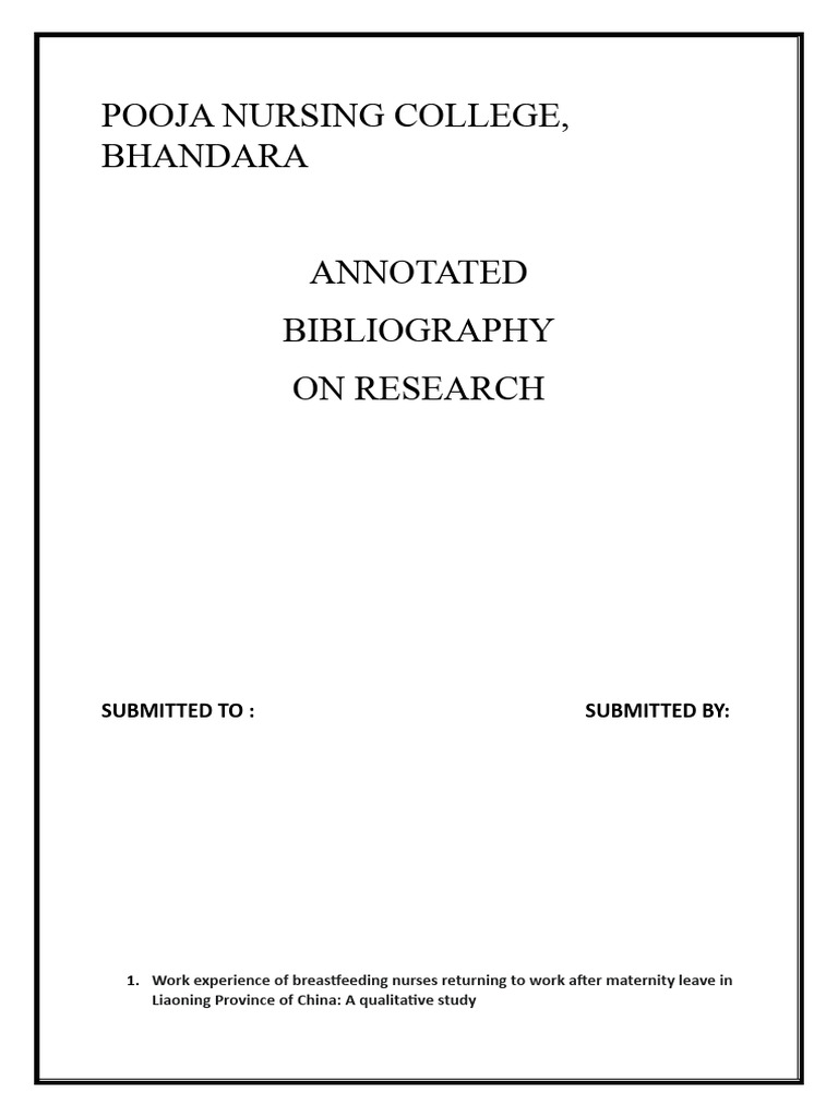 Annotated Bibliography 3 | PDF | Nursing | Psychological Resilience