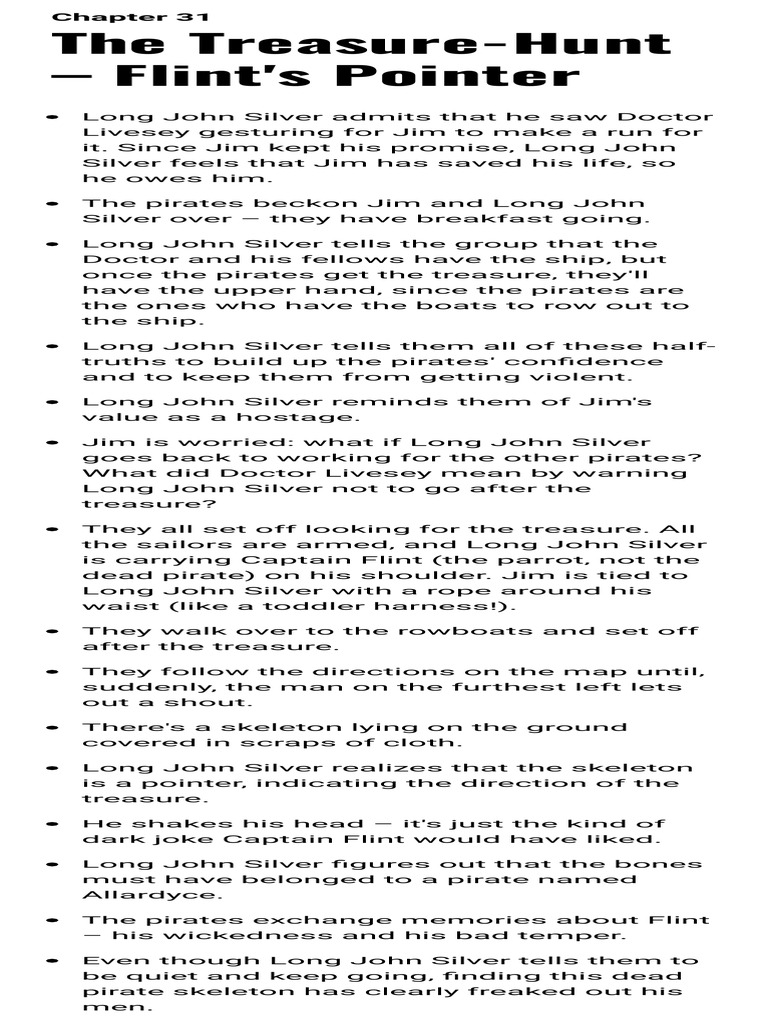 Treasure Island Chapter 31 Summary | PDF | Young Adult