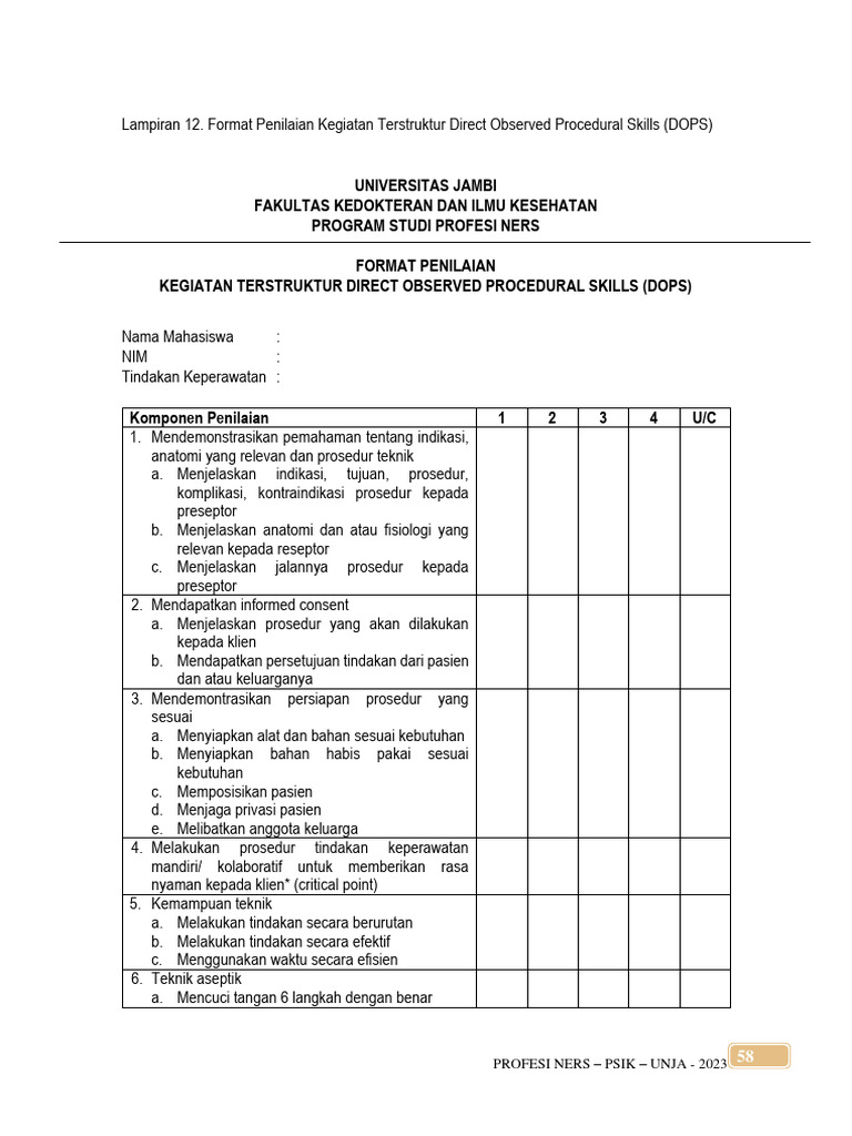 Format DOPS | PDF | Komputer | Teknologi & Rekayasa