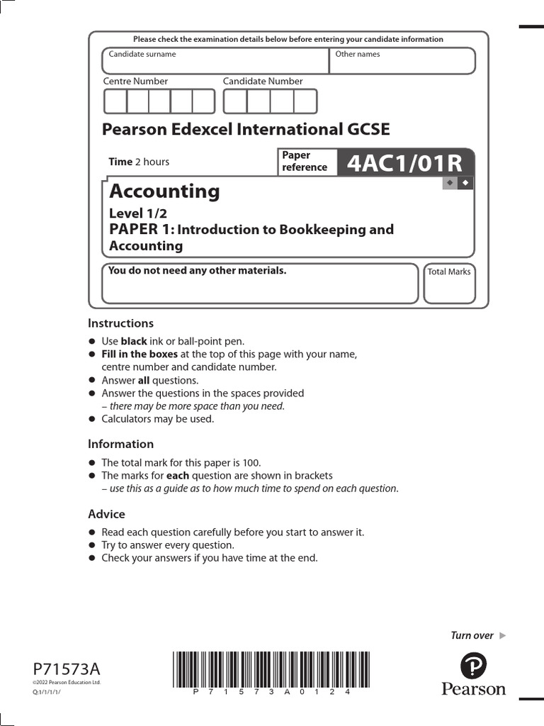 Igcse May 2022 Paper 1r QP | PDF | Debits And Credits | Accounts Payable