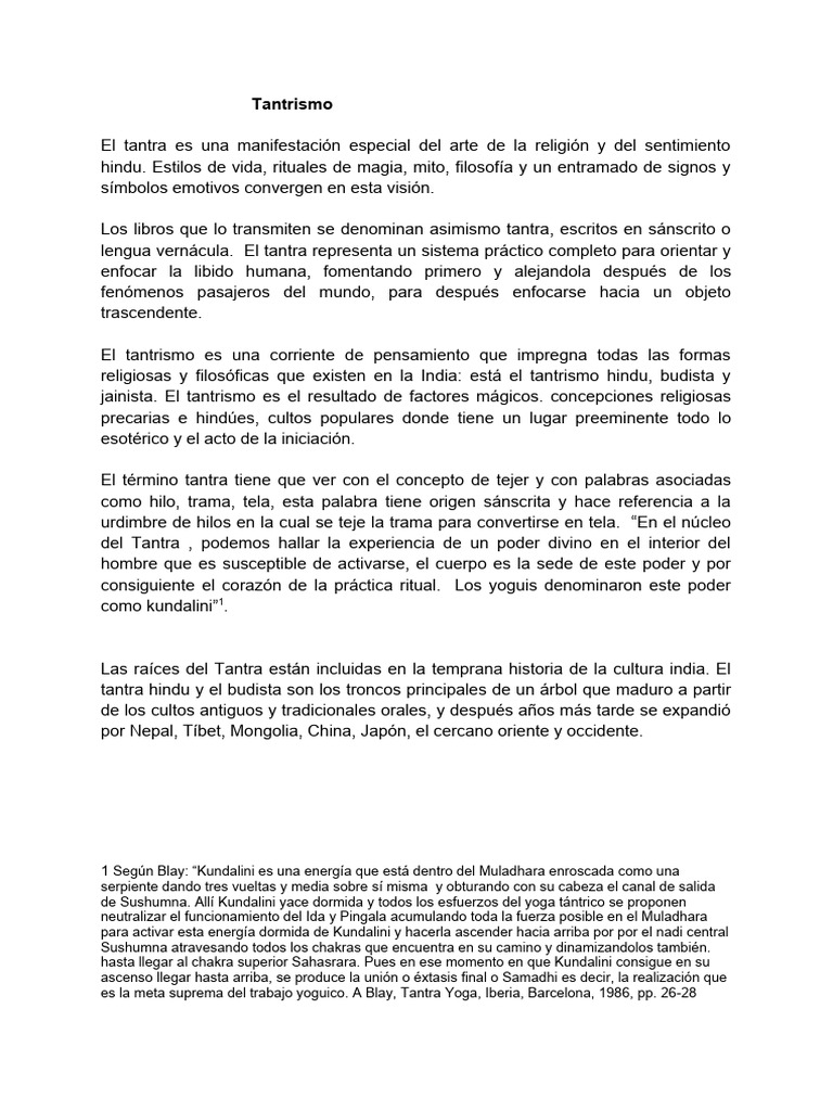 Tantrismo | PDF | Tantra | Religiones religiosas