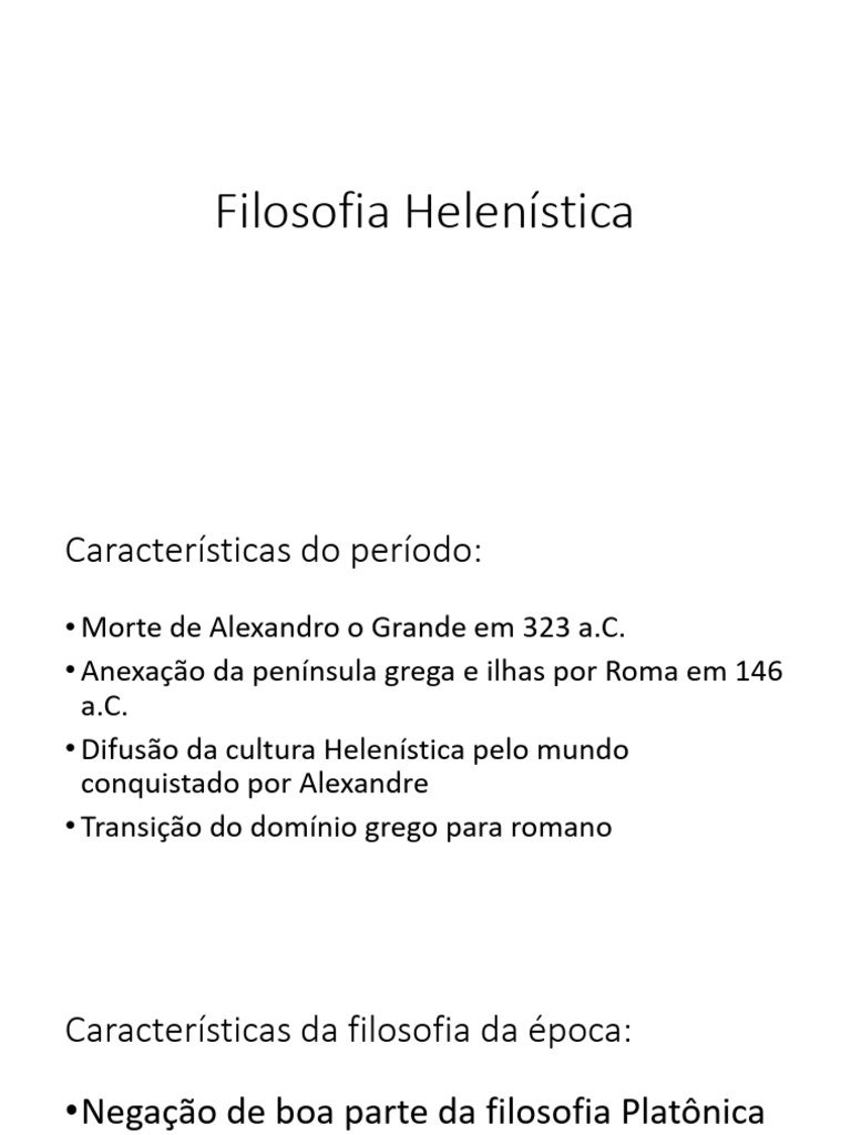 Período Helenístico Pdf Filosofia Helenística Filosofia Grega Antiga
