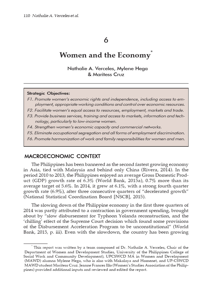 Verceles, Et Al.-2015-Women and Economy | PDF | Small And Medium Sized ...