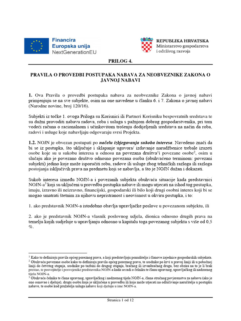 Prilog 4. Pravila Za NOJN | PDF