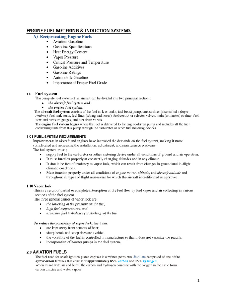 Engine Fuel Controls &induction Sytems-Training HNDT | PDF | Carburetor ...