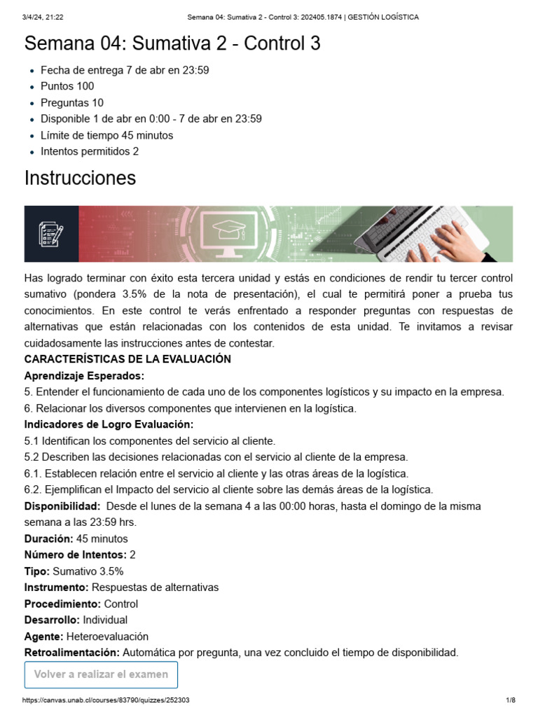 Semana 04 - Sumativa 2 - Control 3 - 202405.1874 - GESTIÓN LOGÍSTICA | PDF | Logística ...