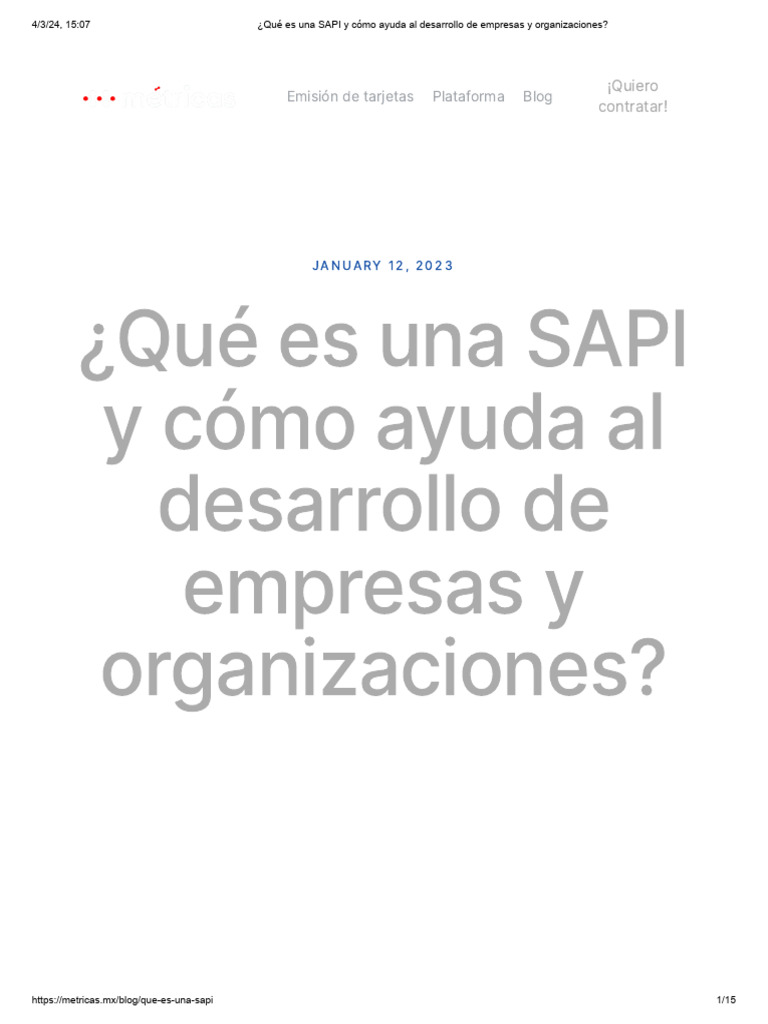 Beneficios de las SAPI en México | PDF | Corporaciones | Compartir ...