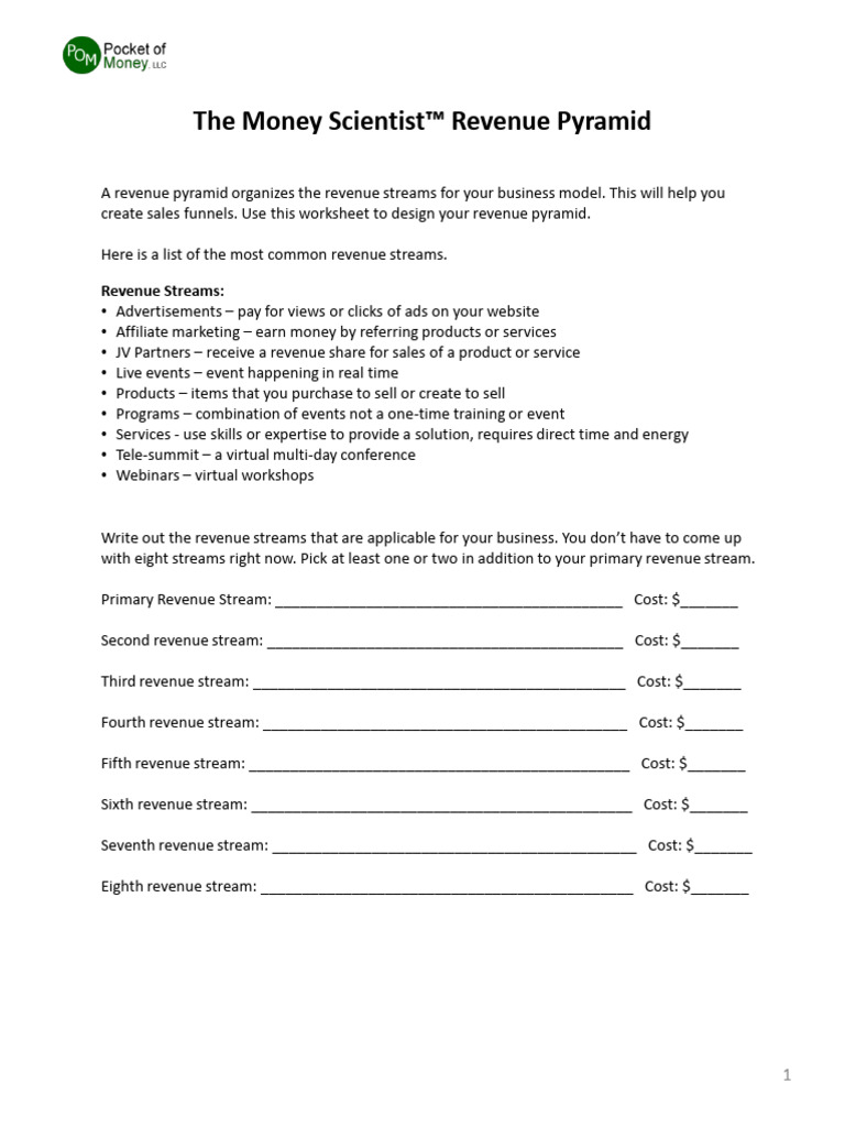 Revenue Pyramid Template Final | PDF | Revenue | Affiliate Marketing