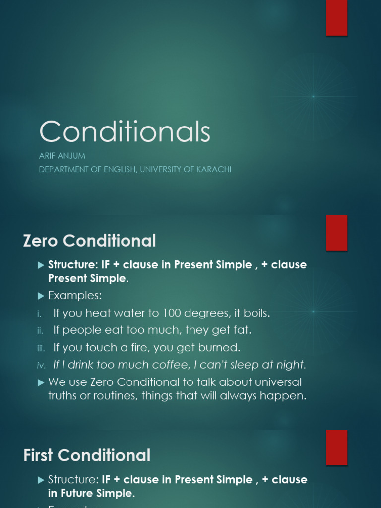 Conditionals | PDF | Syntax | Grammar