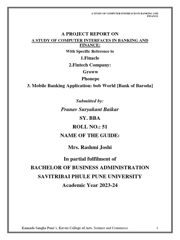 Pranav | PDF | Banks | Investing