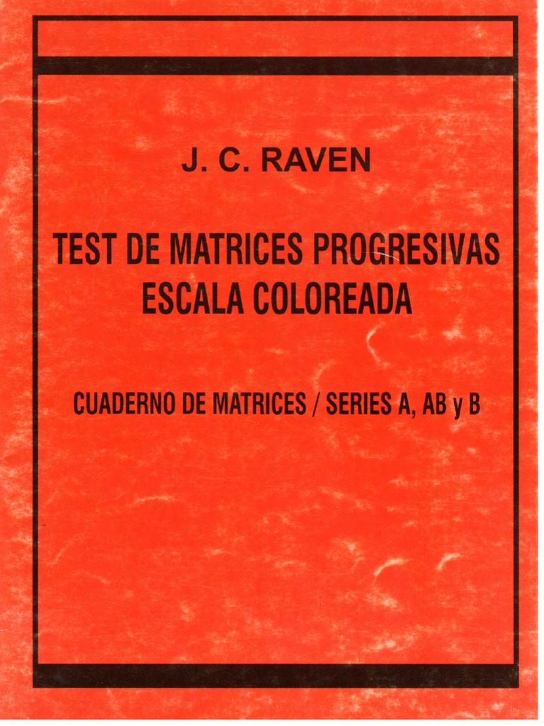 Test Matrices Progresivas ESCALA COLOREADA | PDF