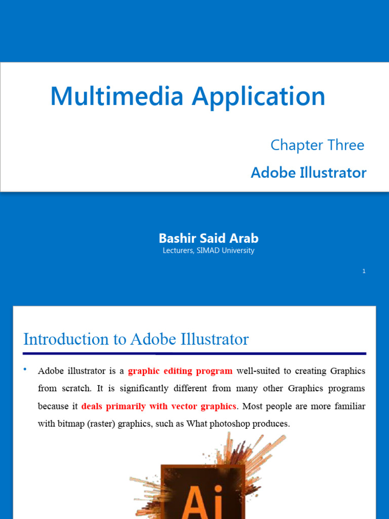 Chapter Three Adobe Illustrator | PDF | Adobe Illustrator | Software