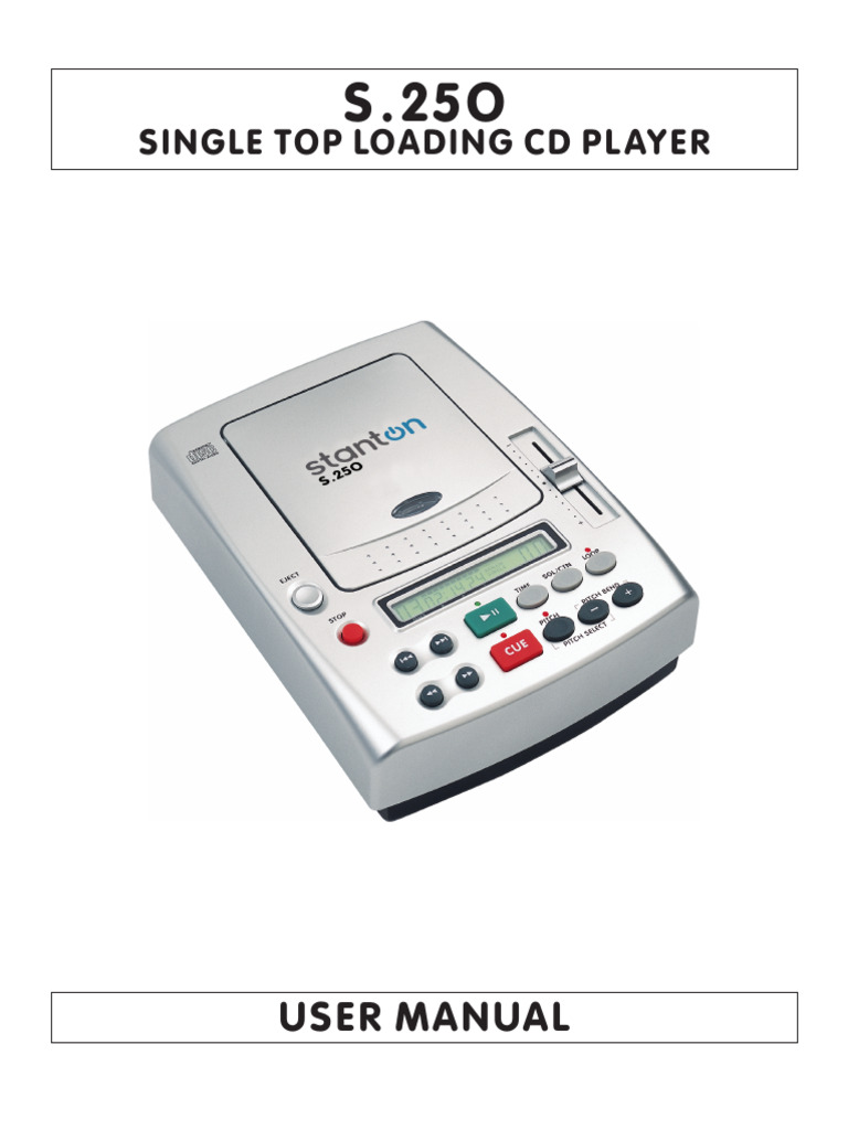 S.25o Single Top Loading CD Player | PDF | Ac Power Plugs And Sockets ...