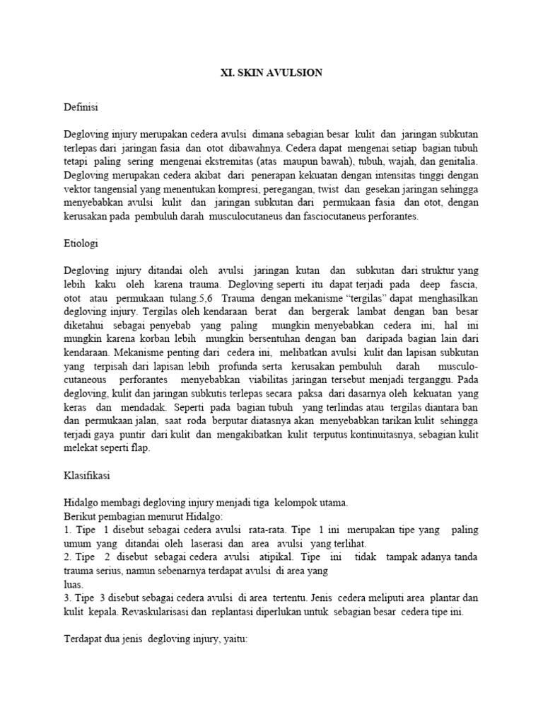 Skin Avulsi | PDF