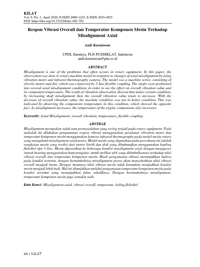 Misalignment Axial | PDF | Teknologi & Rekayasa