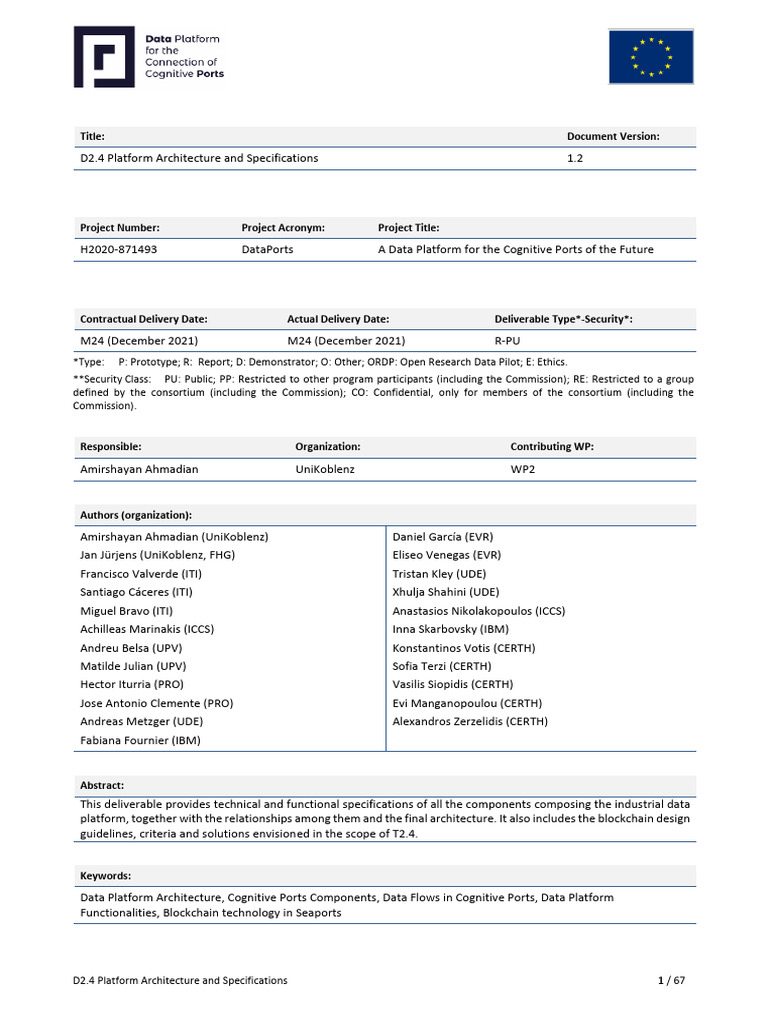 DataPorts D2 4 Platform Architecture and Specifications Pu v1 2 Final ...