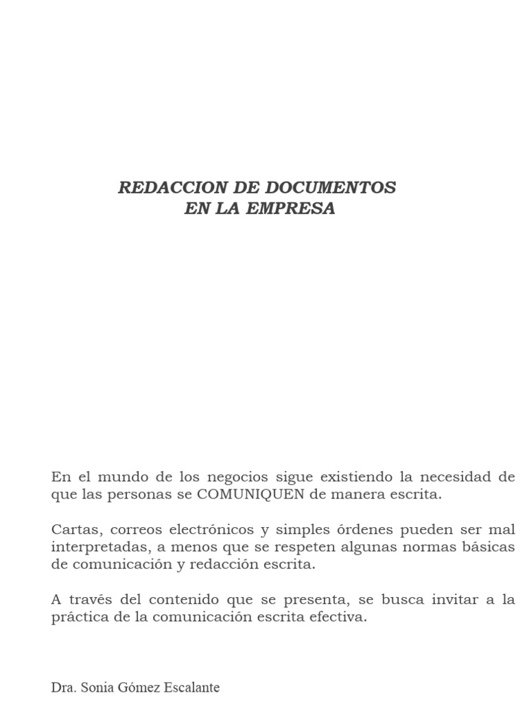 Redaccion de Documentos en La Empresa | PDF | Puntuación | Coma