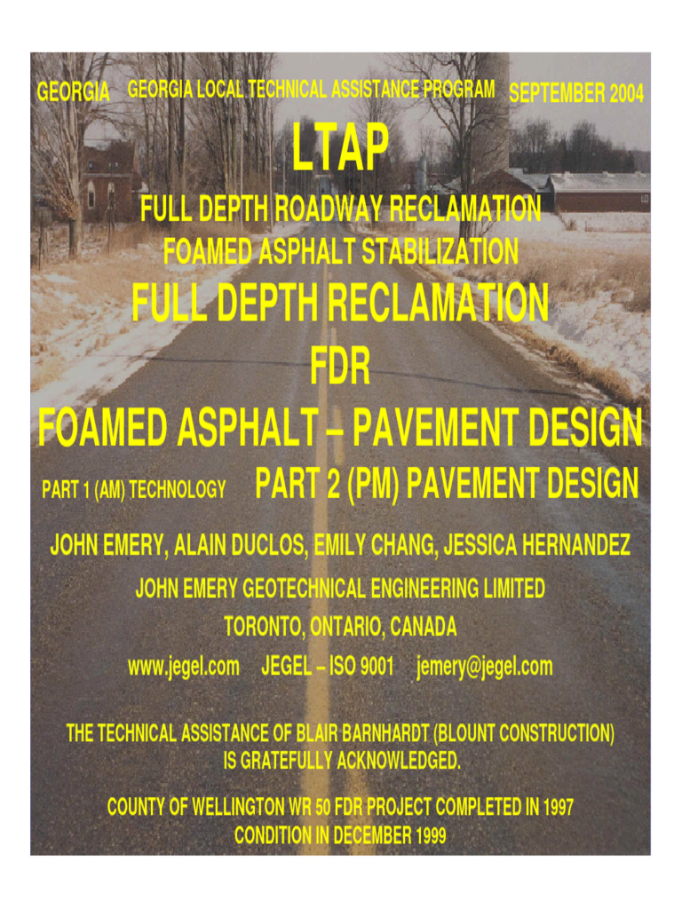 Foamed Asphalt - Pavement Design | PDF | Road Surface | Transport