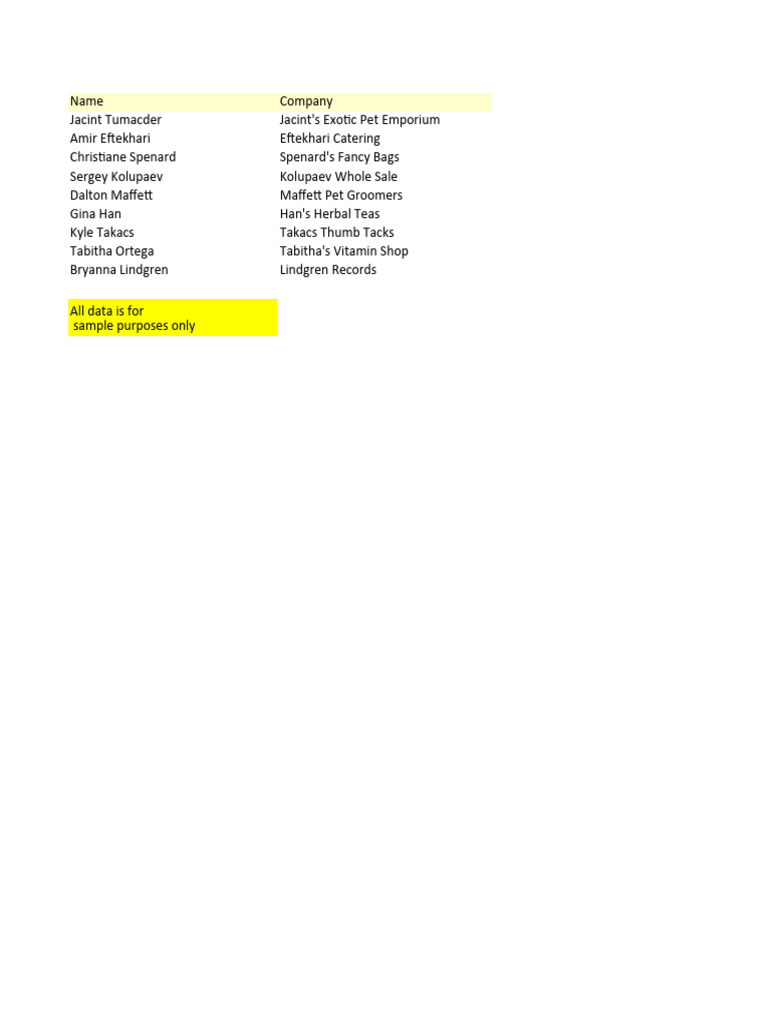 QuickBooks Online Customer Sample File | PDF | Retailing | Marketing