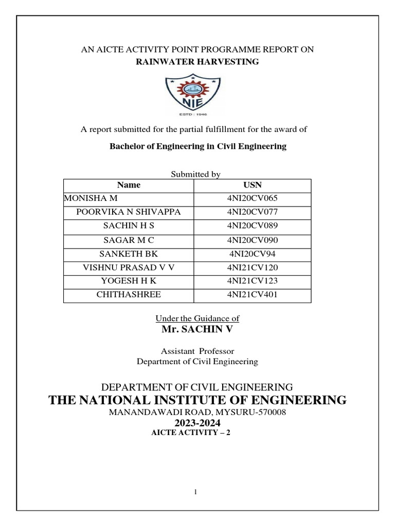 Rainwater Harvestig Modified | PDF | Physical Geography | Civil Engineering