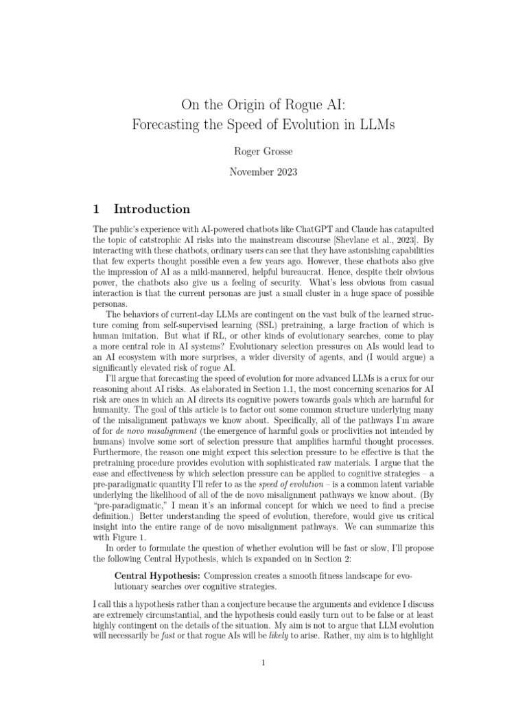 Understanding Rogue AI Evolution Risks | PDF | Artificial Intelligence ...