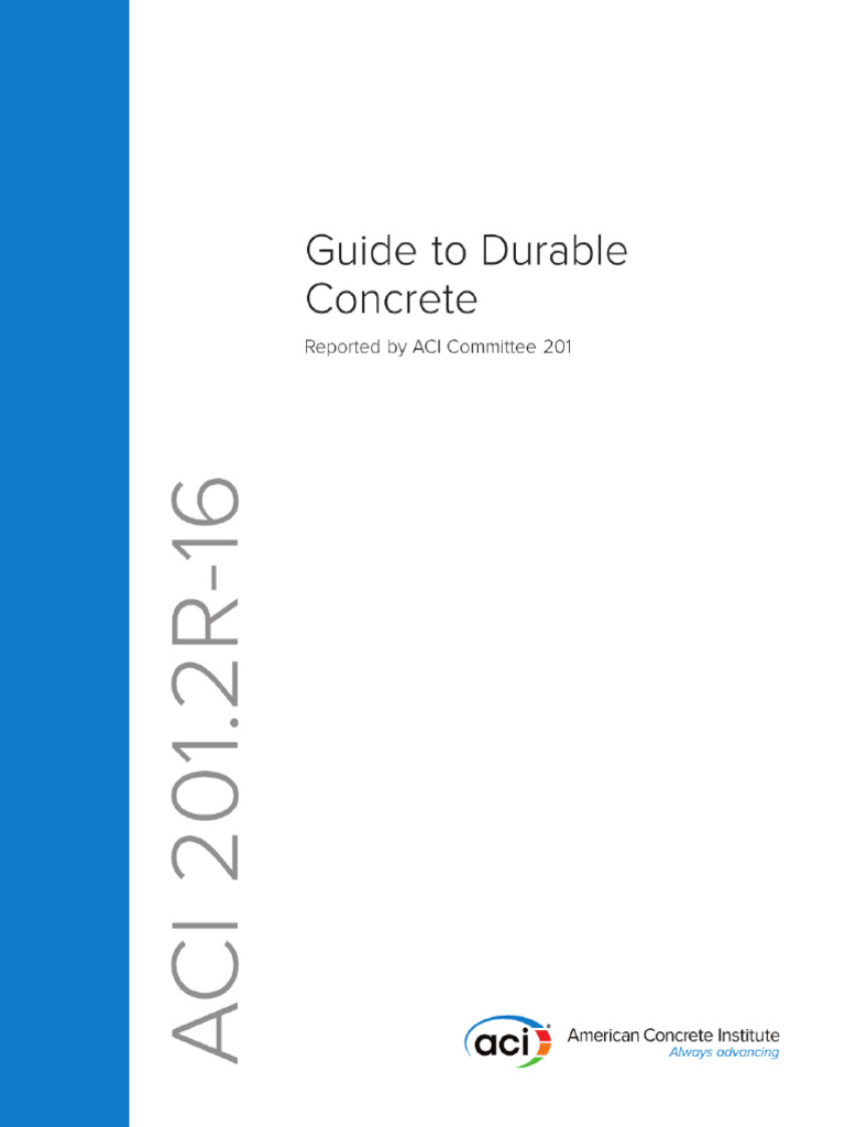 ACI 201.2R - 16 Guide To Durable Concrete P1 | PDF