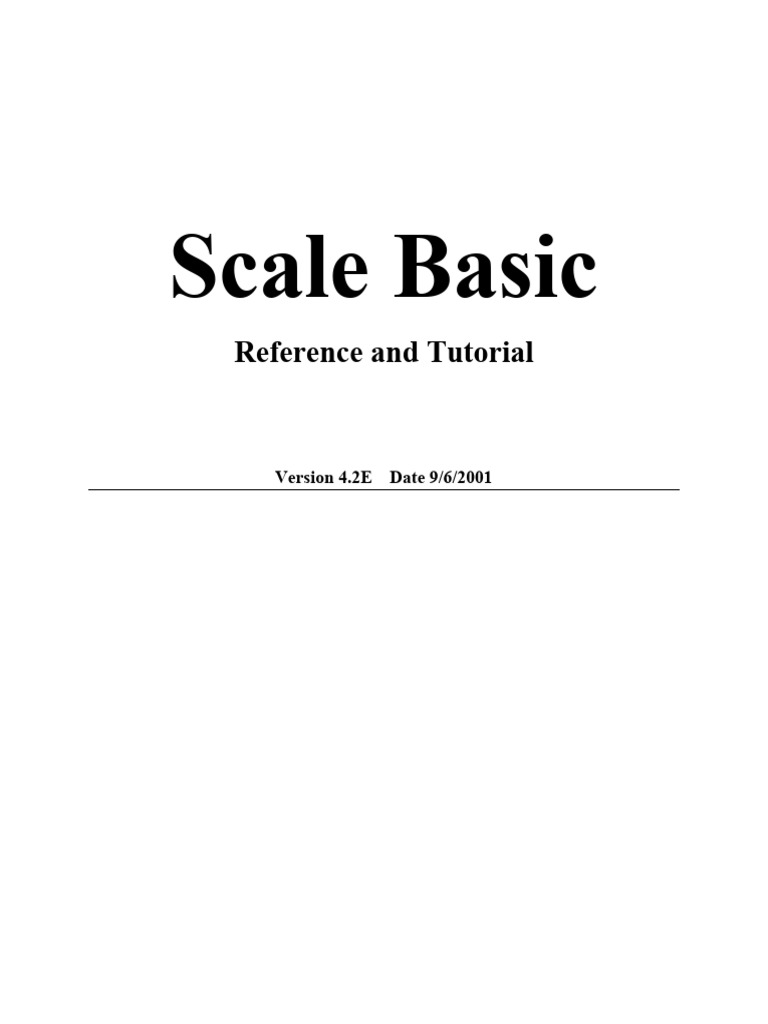 Scale Basic | Download Free PDF | Programming | Computer Program
