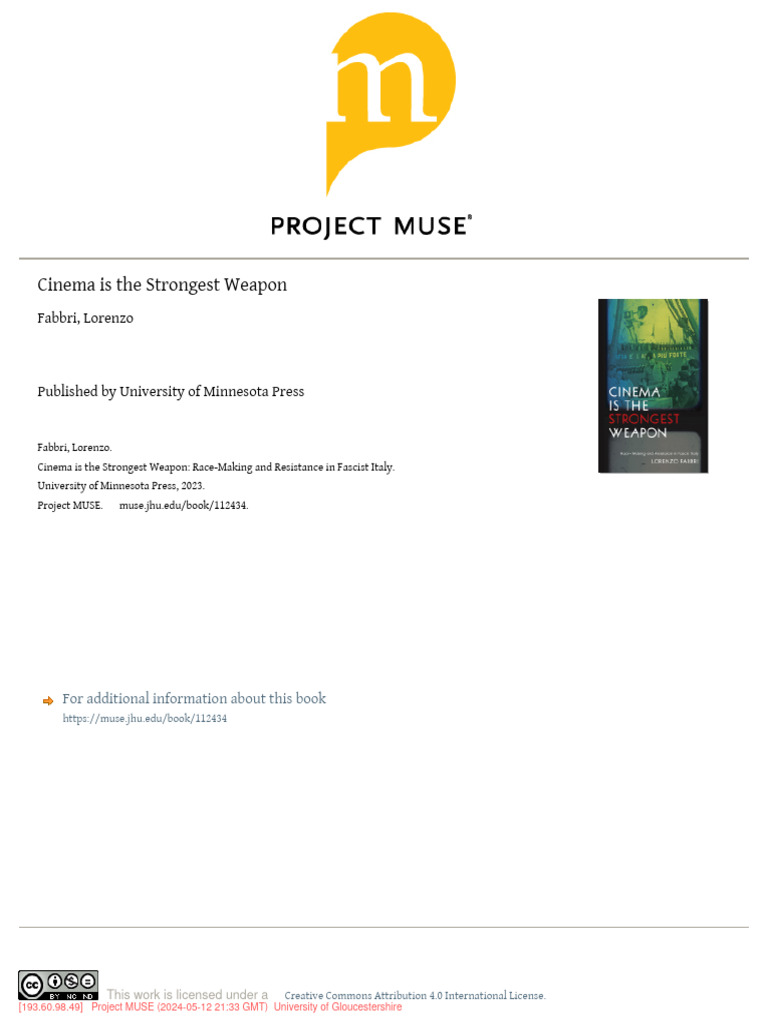 Project Muse 112434-Full | PDF | Fascism | Benito Mussolini