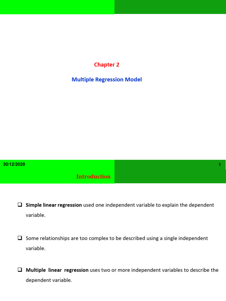 Chapter 2 P1 Pdf Regression Analysis Linear Regression 7773