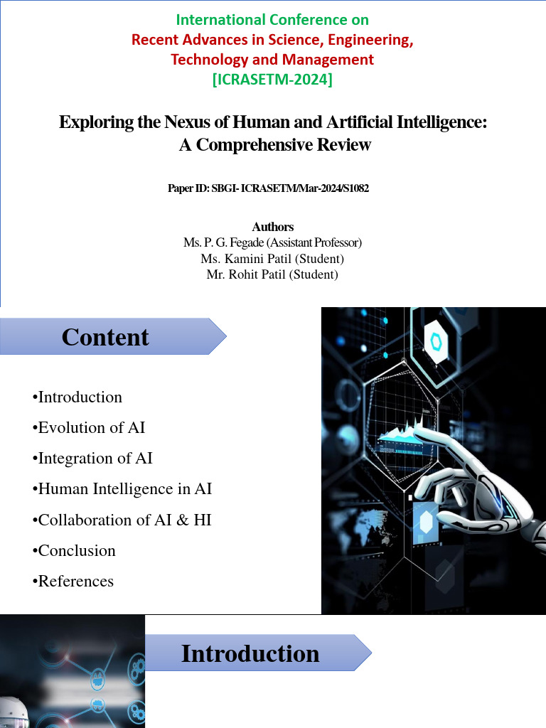 Exploring the Nexus of Human and Artificial Intelligence a Comprehensive Review | PDF ...